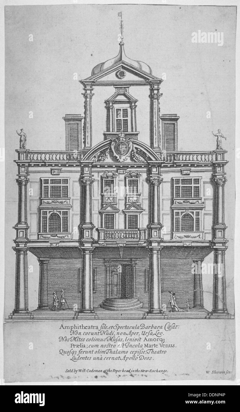 Duke's Theatre, Dorset Gardens, City of London, 1673. Artist: William ...