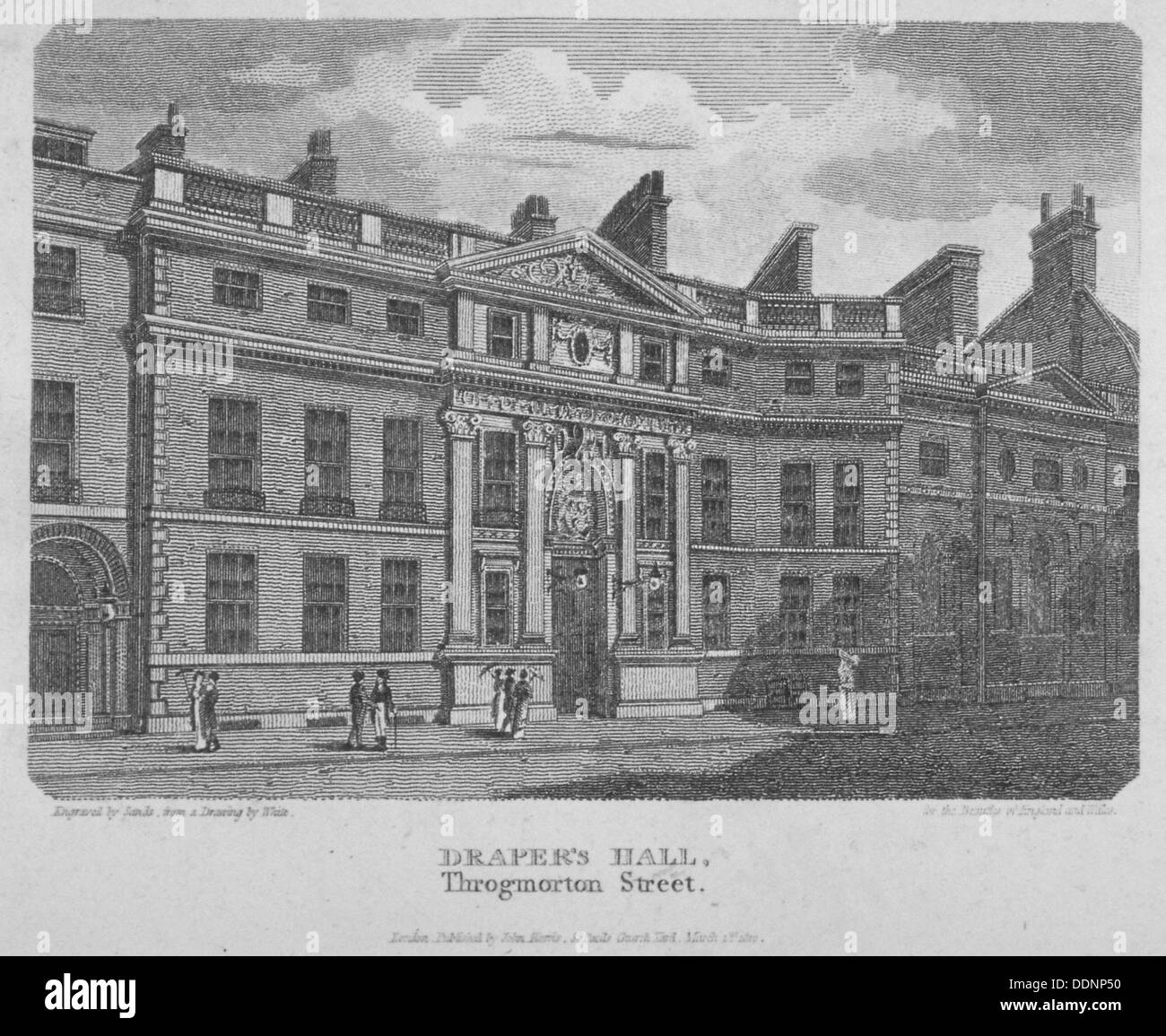 Drapers' Hall, Throgmorton Street, City of London, 1812. Artist: Robert ...