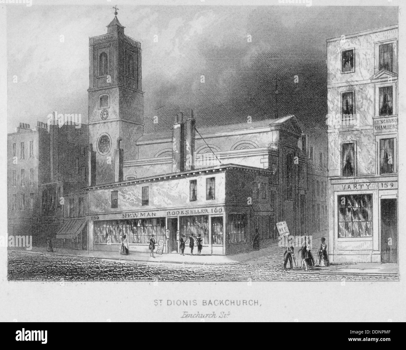 View of St Dionis Backchurch from Fenchurch Street, City of London ...