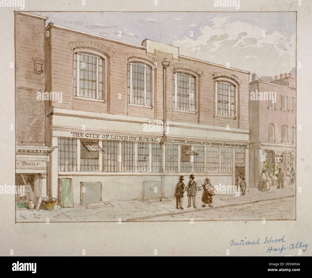 National School, Harp Alley, City of London, 1850. Artist: James ...