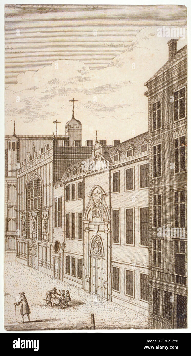 Guildhall Chapel and Blackwell Hall, City of London, 1750. Artist: Anon ...