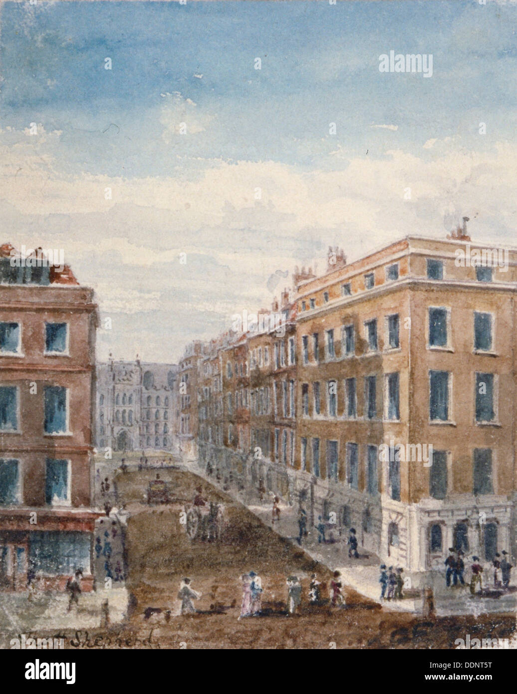 View of King Street, looking north from Cheapside to the Guildhall ...