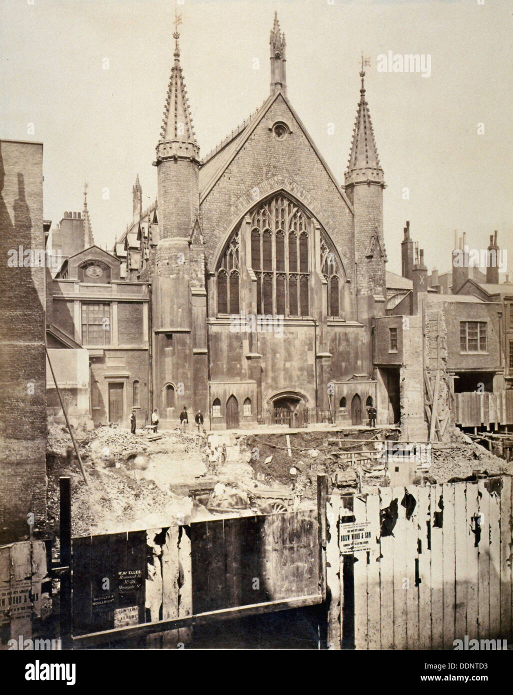 The east end of the Guildhall, from Basinghall Street, City of London ...