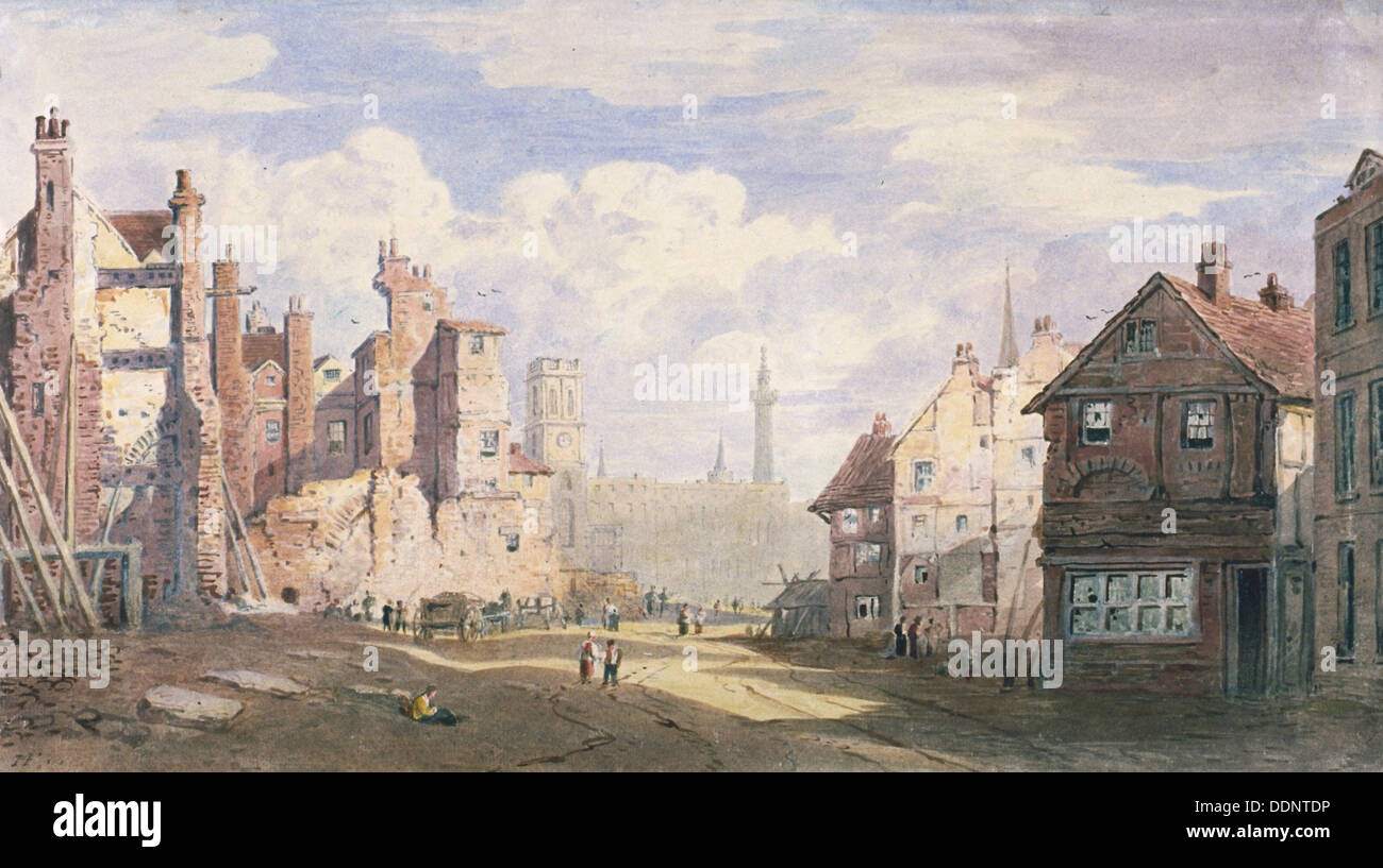 Demolition of old houses near Walbrook to make way for King William ...