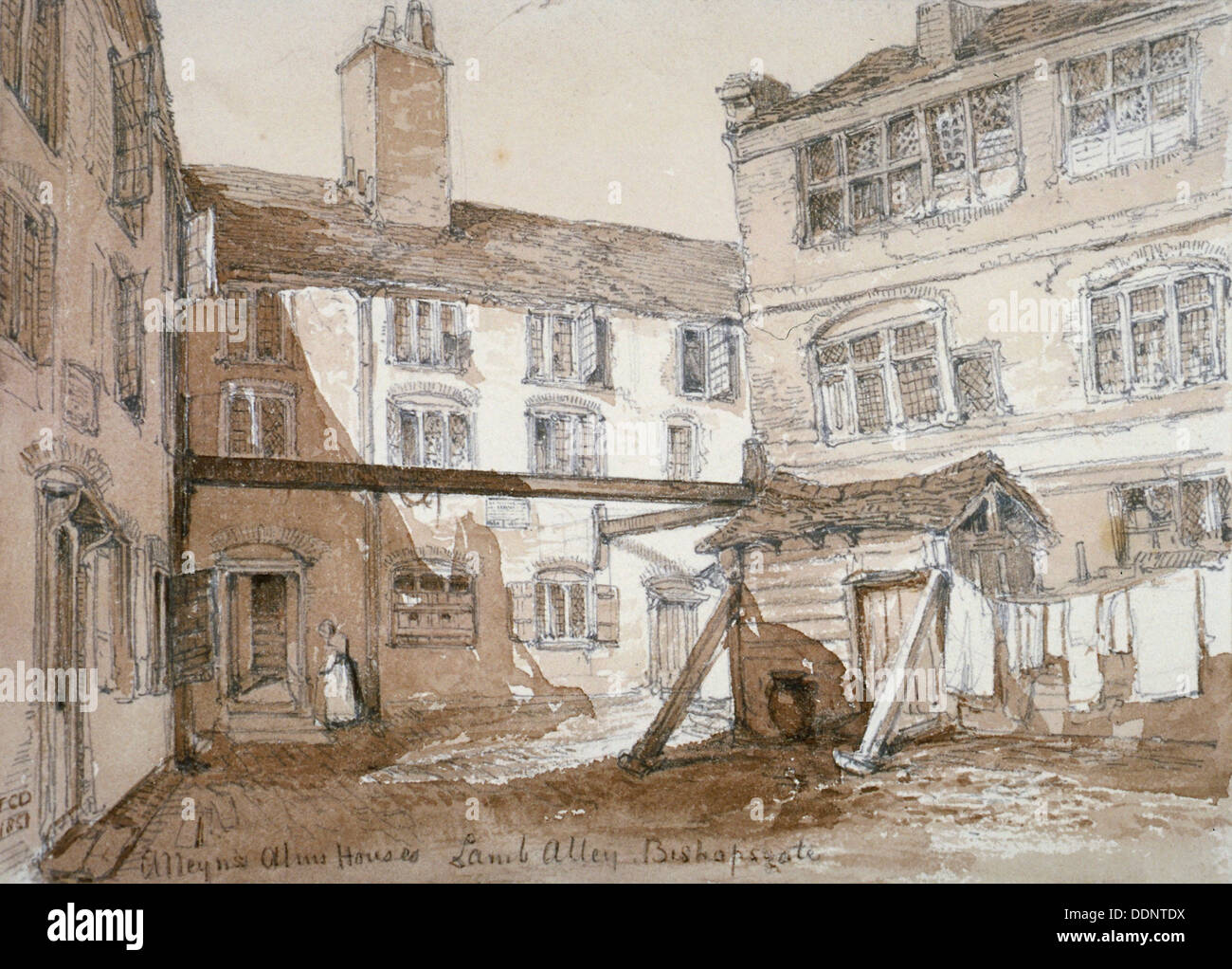 Alleyn's Almshouses, Gingerbread Court, Lamb Alley, City of London ...