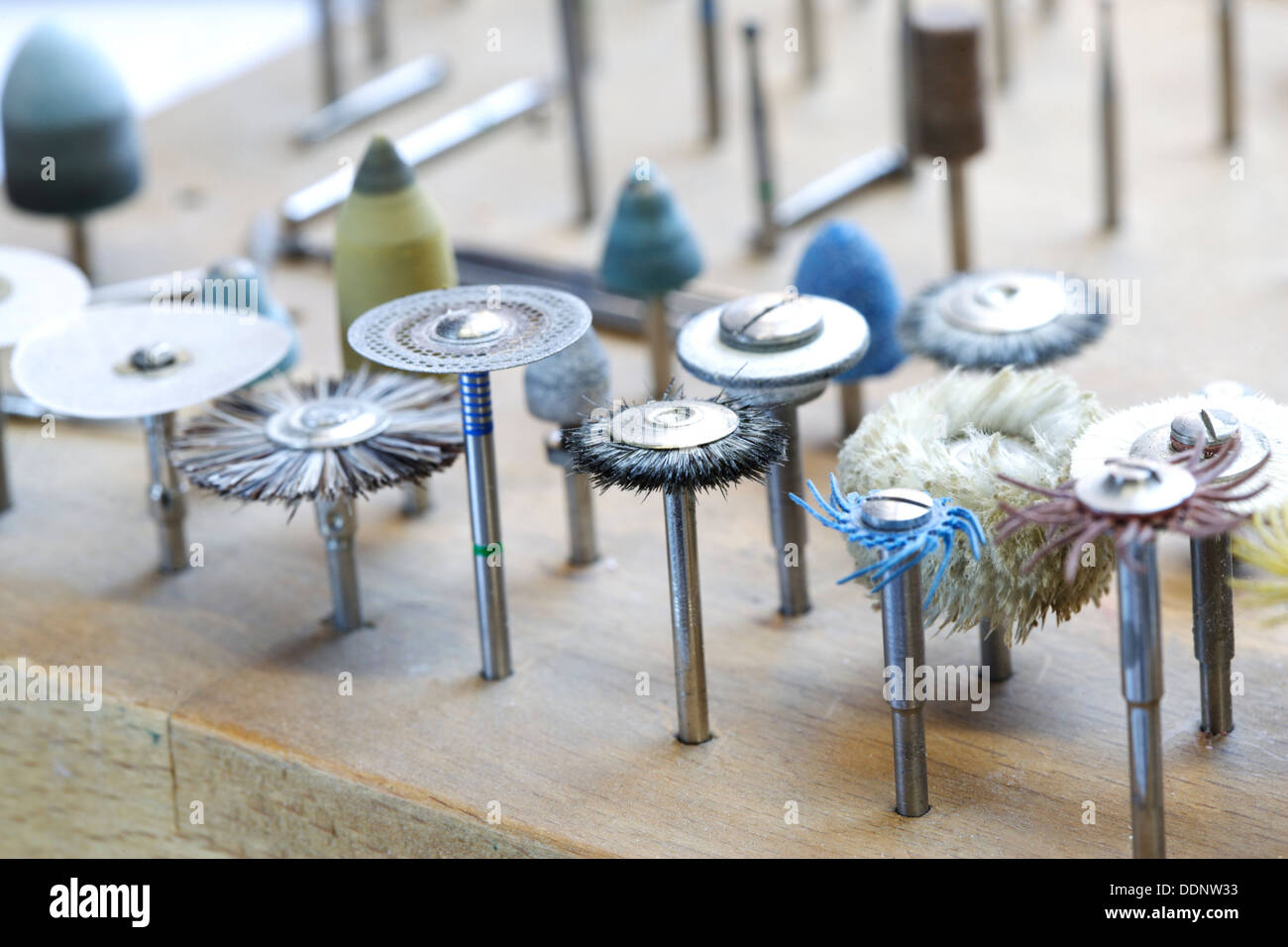 Rotating instruments, Spleitexrollen, in dental laboratory Stock Photo ...