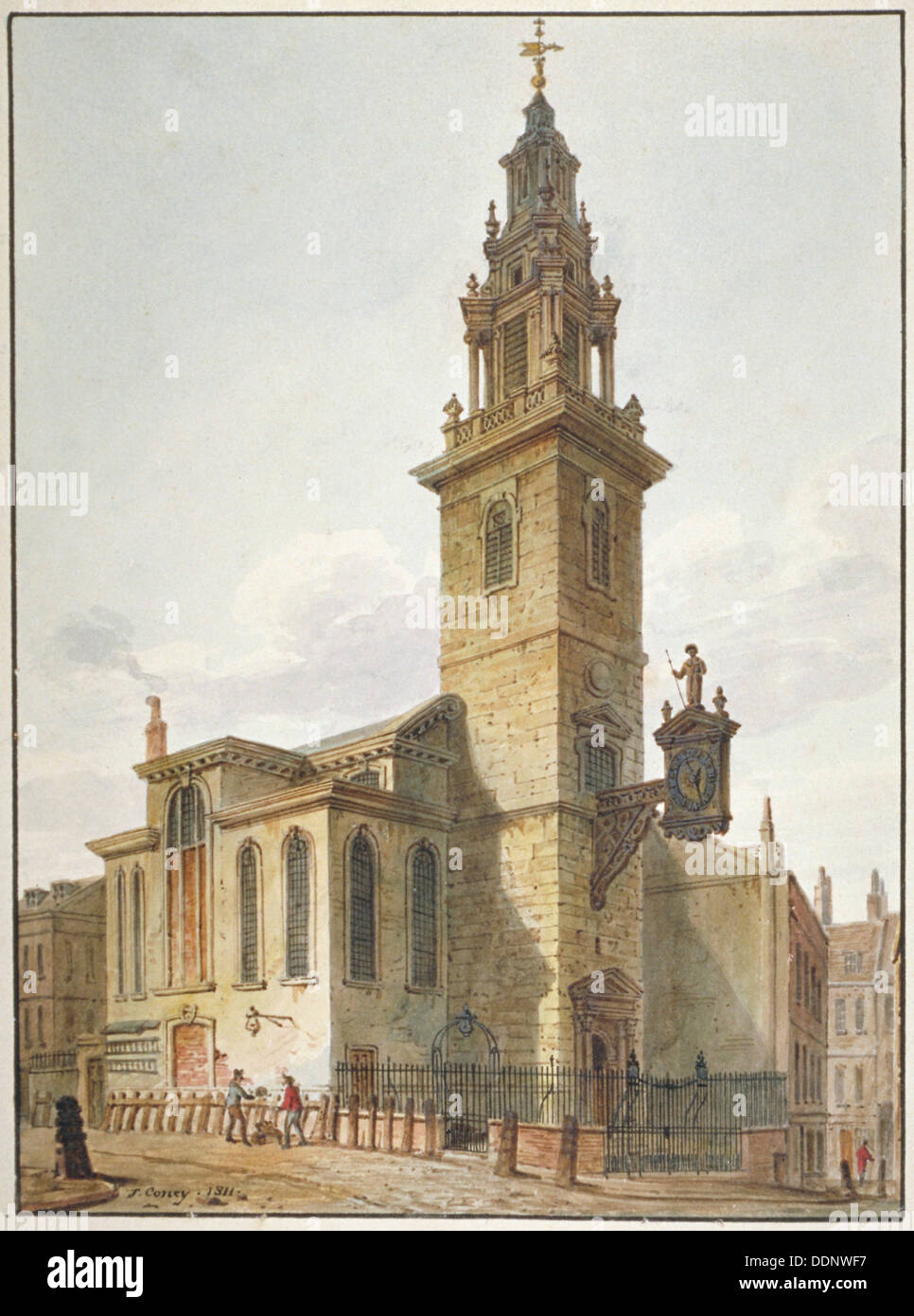 View of the Church of St James Garlickhythe, City of London, 1811 ...