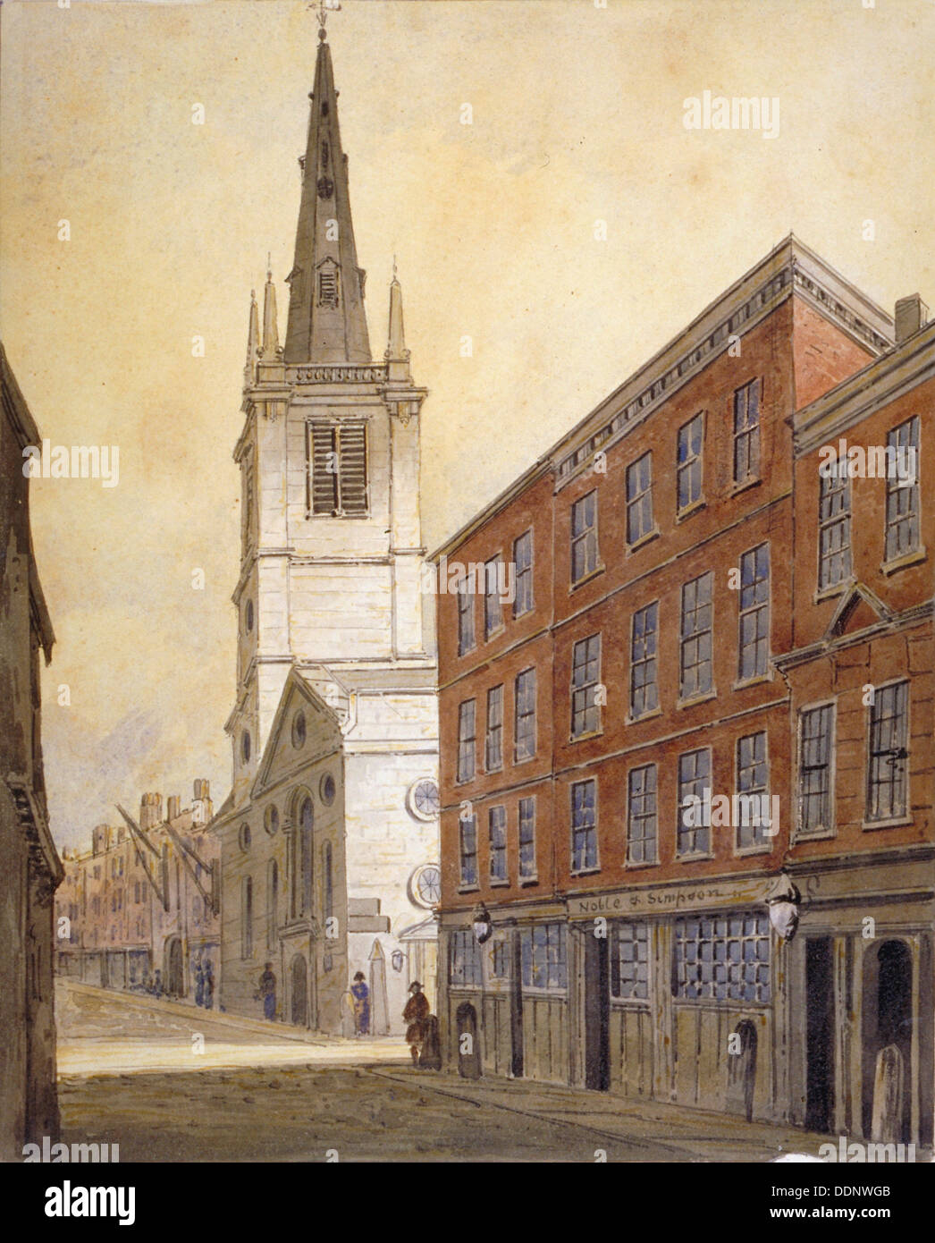 Church of St Margaret Pattens, Eastcheap, City of London, 1815. Artist ...