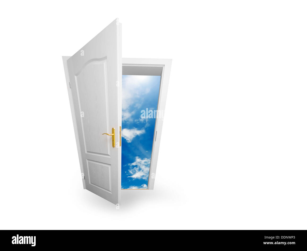 Open door to new world / future / dreams/ hope / heaven concept Stock ...