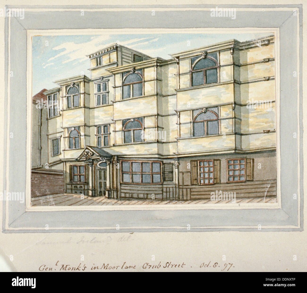 House of George Monck, Duke of Albermarle in Grub Street, now Milton ...