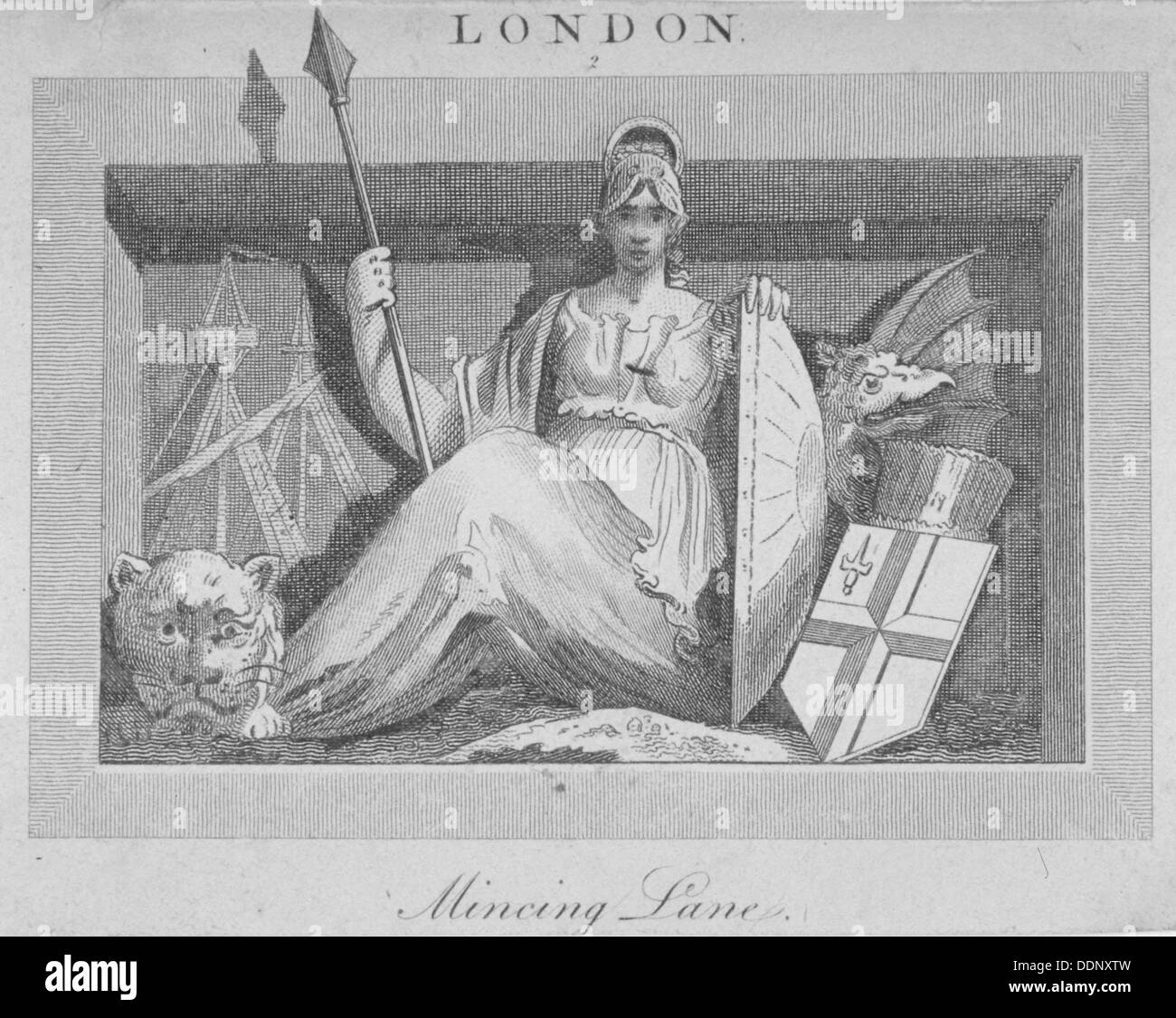 Sculptural panel in Mincing Lane, City of London, 1815. Artist: Anon ...