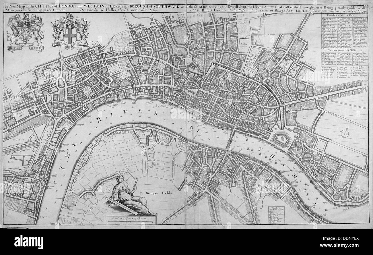 London england map 17th century High Resolution Stock Photography and ...