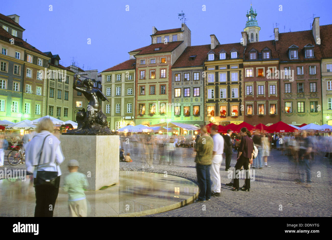 Old Town Market Square (Rynek Starego Miasta) with rebuilt buildings ...