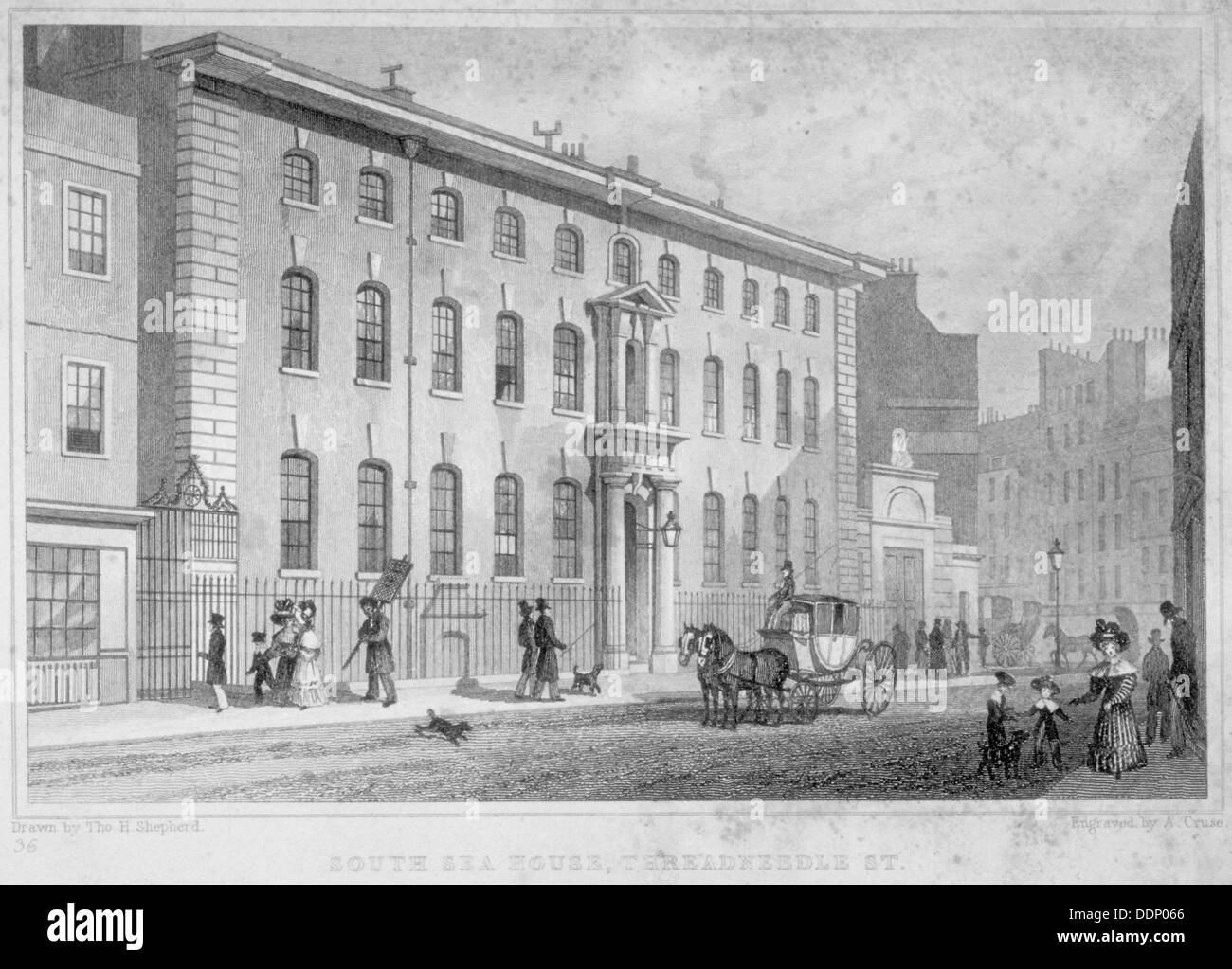 South Sea House, Threadneedle Street, City of London, 1830. Artist: A ...