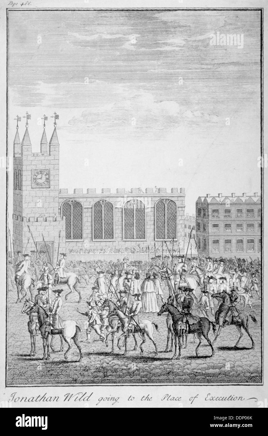 'Jonathan Wild going to the place of execution', London, 1725. Artist ...