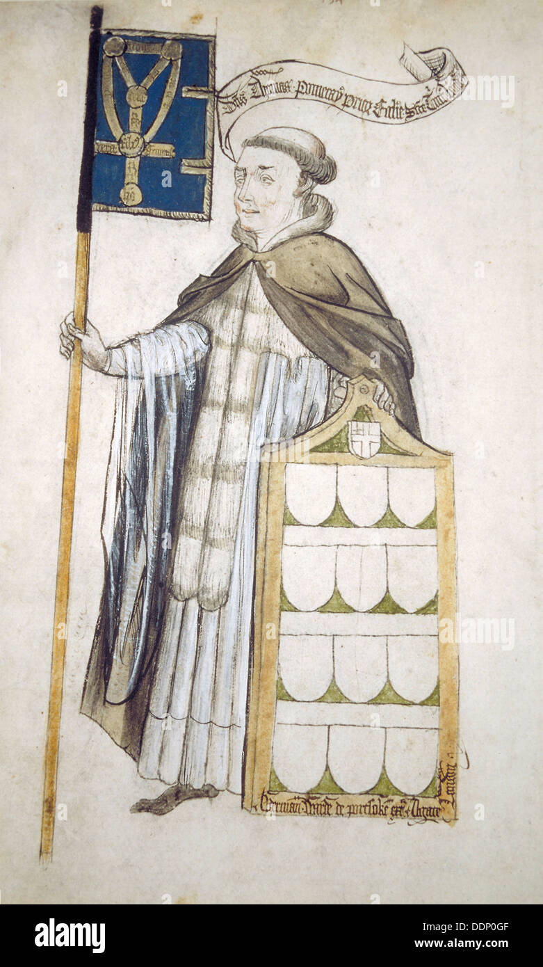 Thomas Pomeroy, Prior of Holy Trinity, in aldermanic robes, c1450 ...