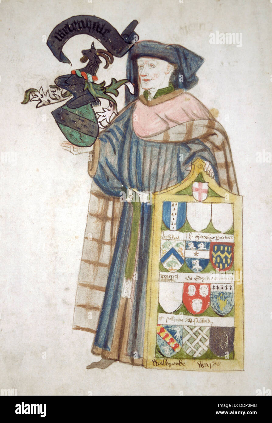 William Whetenhall, Sheriff of London 1440-1441, in aldermanic robes ...