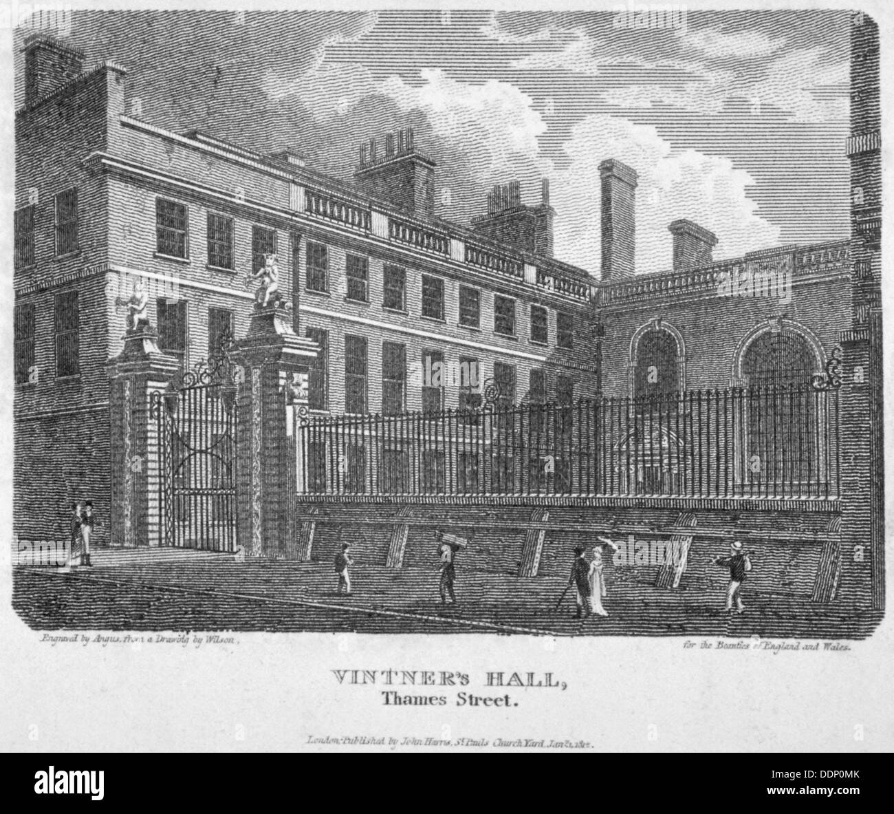 Vintners' Hall, Upper Thames Street, City of London, 1812. Artist ...