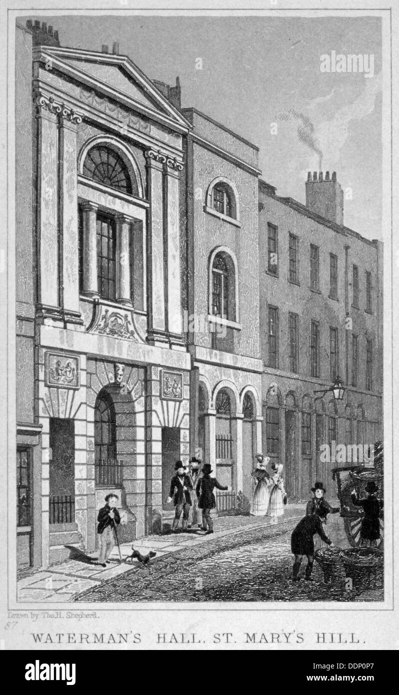 Watermen's and Lightermen's Hall, St Mary at Hill, City of London, 1830 ...