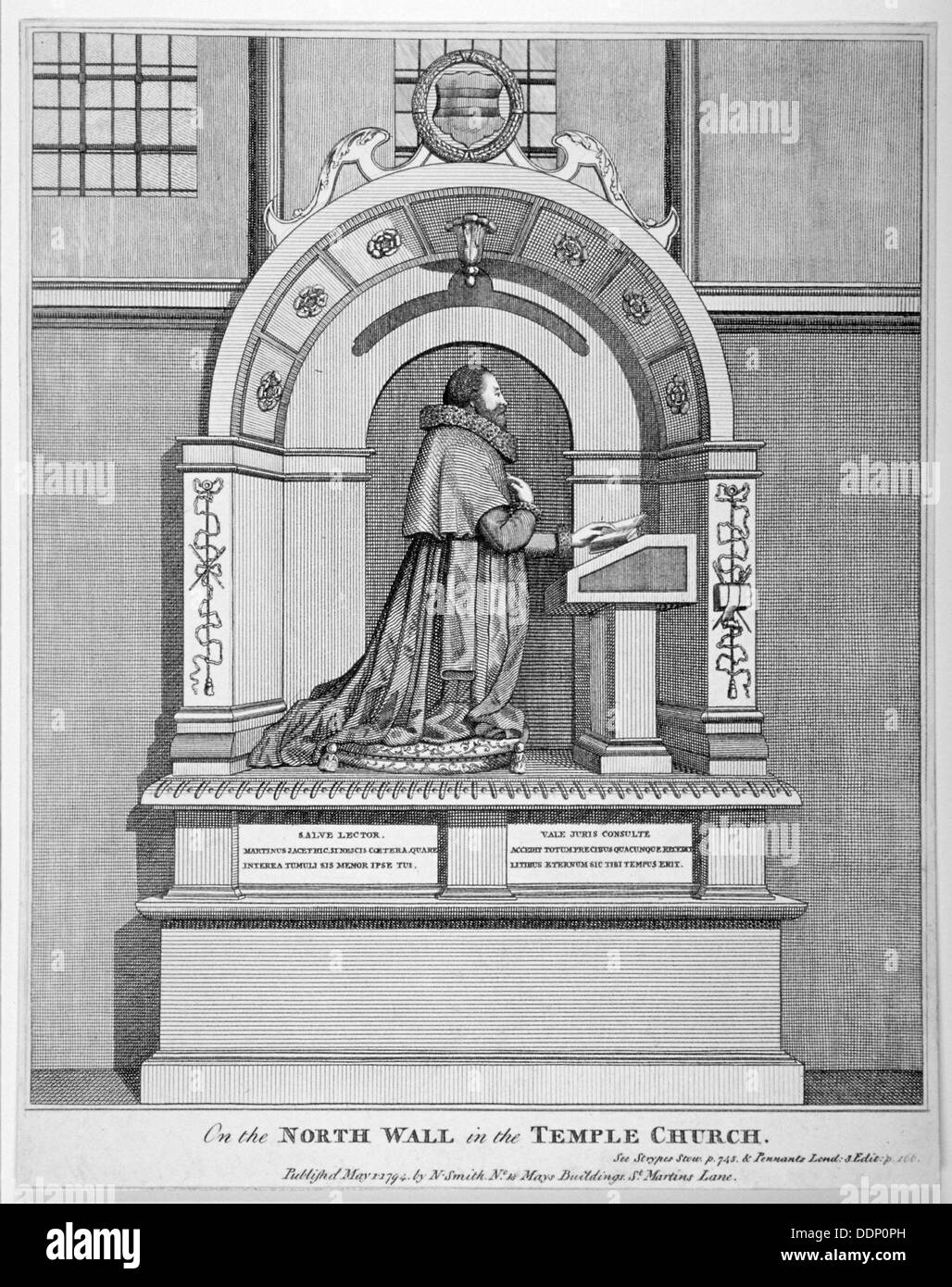Monument to Richard Martin, Recorder of London, Temple Church, City of ...