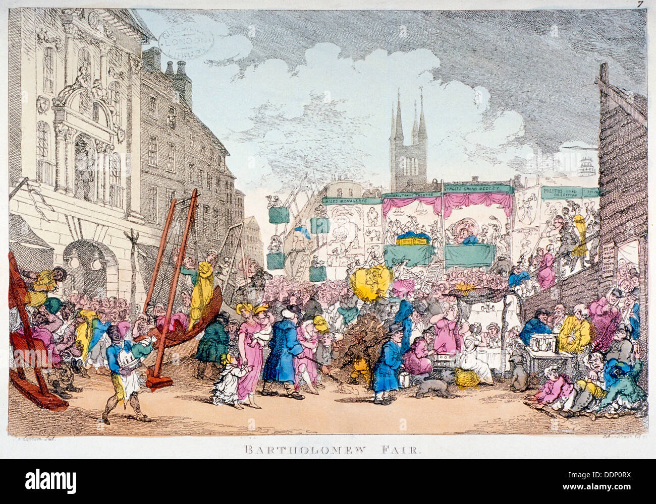 Bartholomew Fair, West Smithfield, City of London, 1813. Artist: Thomas ...