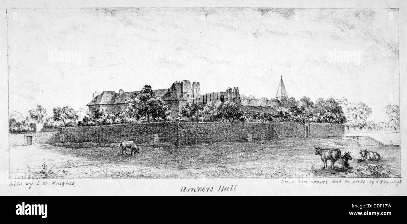 Bonner's Hall, Bethnal Green, London, 1852. Artist: J Rawlings Stock ...