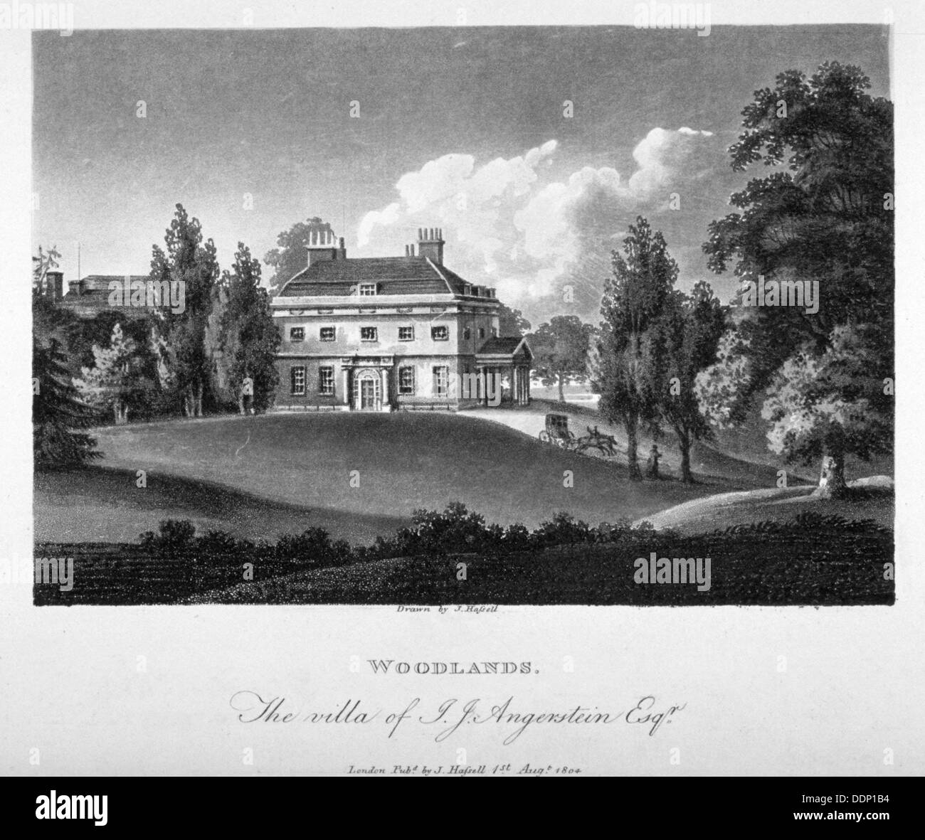 View of Woodlands House, Blackheath, Greenwich, London, 1804. Artist ...