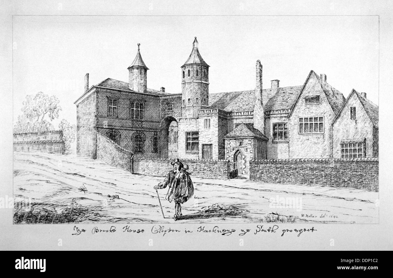 Brooke House, Clapton, Hackney, London, c1854. Artist: Anon Stock Photo ...