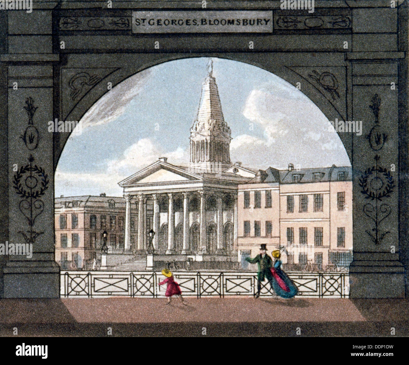 St George's Church, Bloomsbury, Holborn, London, c1800. Artist: Anon ...