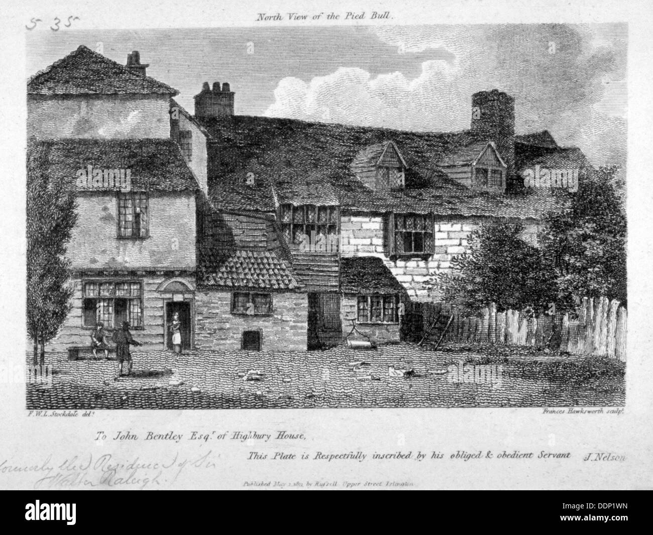 North view of the Old Pied Bull Inn, Essex Road, Islington, London ...