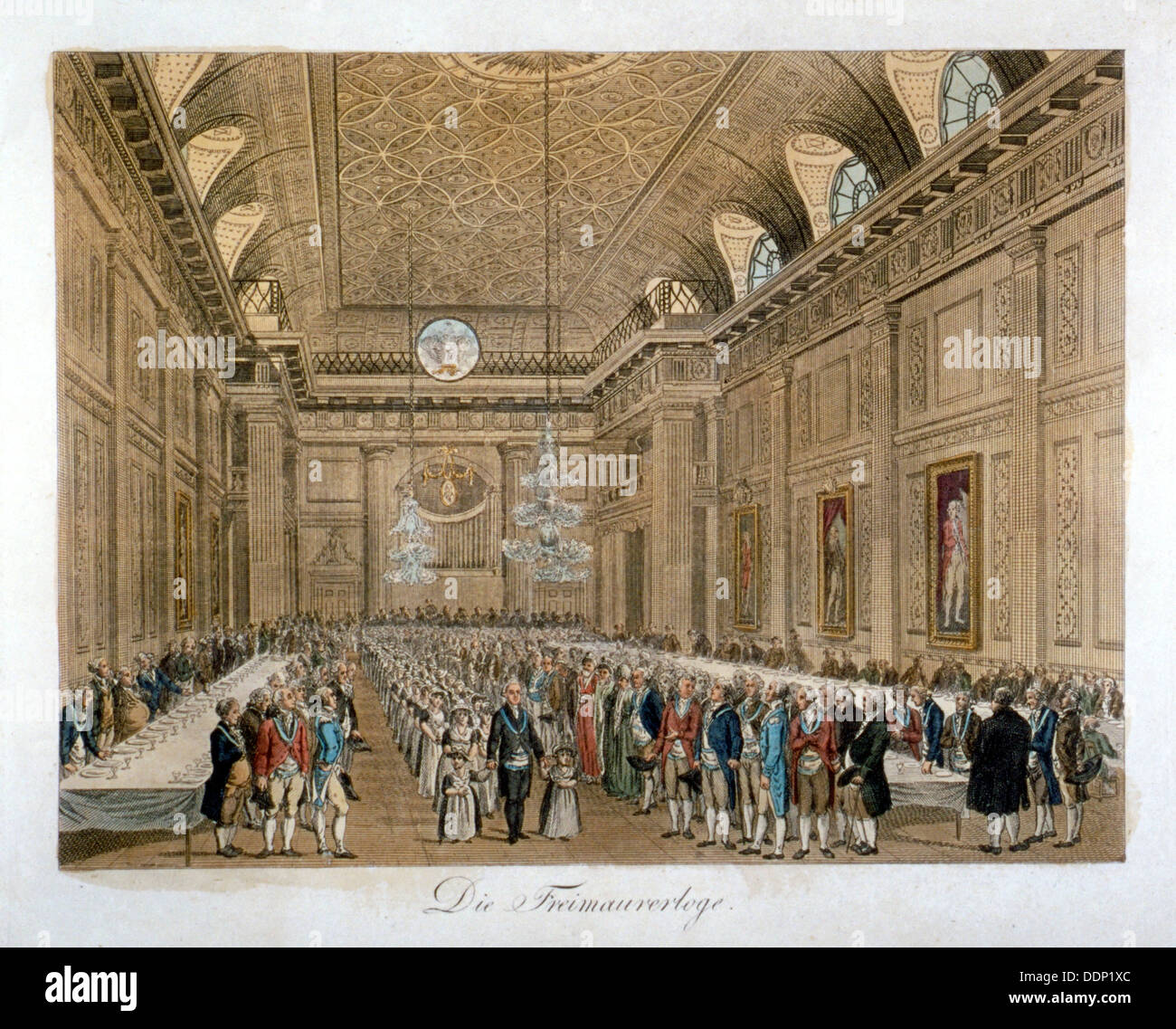 View of an event in the Freemasons' Hall, Great Queen Street Stock ...