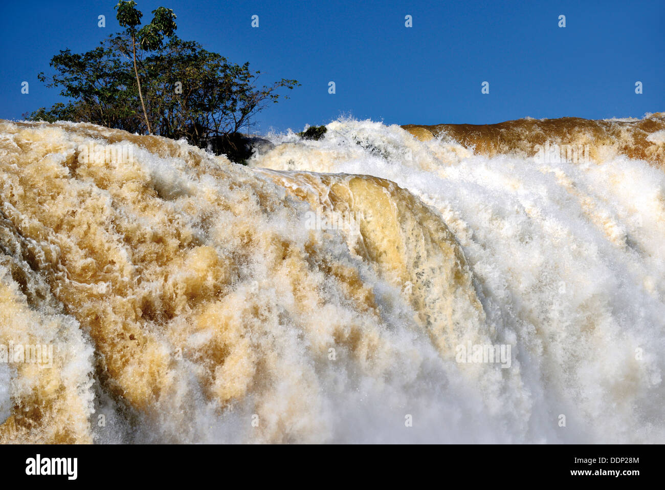 Brazil, Paraná: Iguassu Falls with record water levels after heavy ...