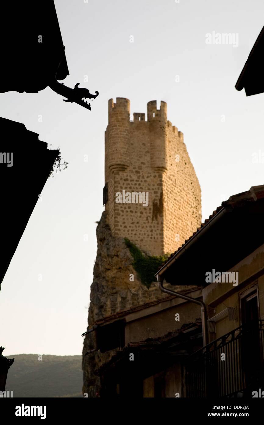 Frias castle tower Burgos Castilla-Leon Spain Stock Photo - Alamy