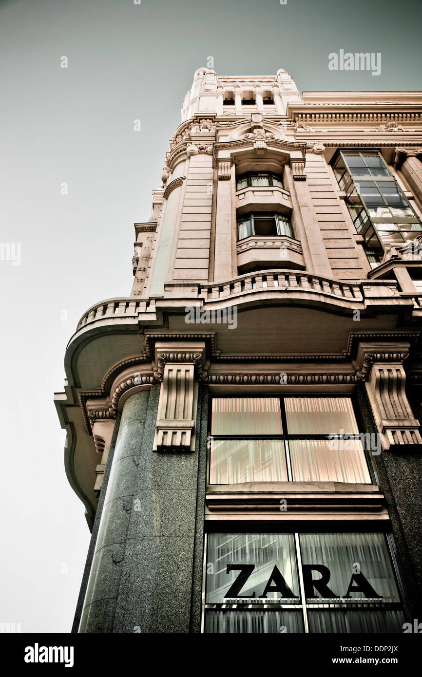 Zara facade shop in gran via street hi-res stock photography and images ...
