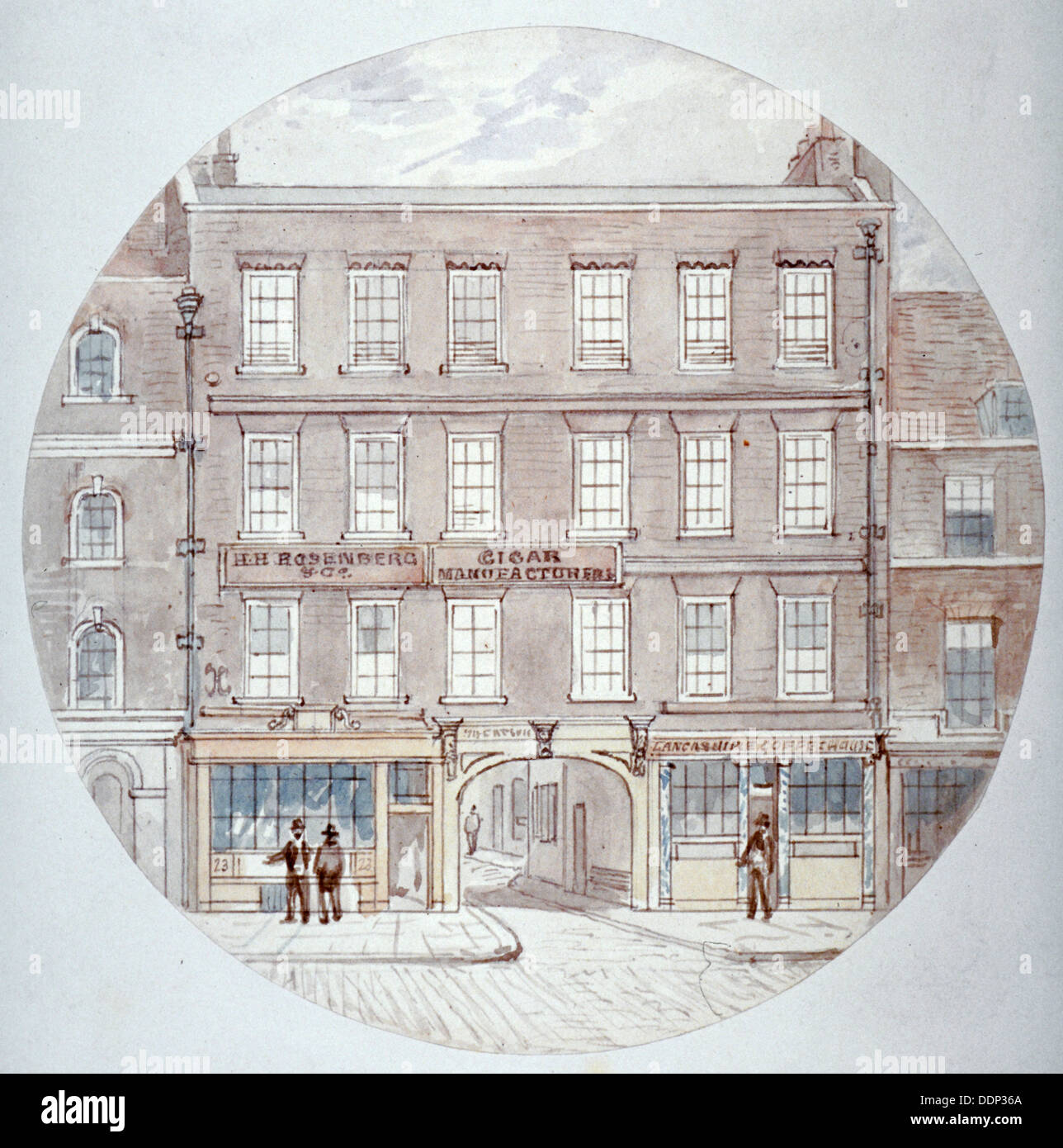 22 and 23 Farringdon Street, City of London, c1855. Artist: James ...