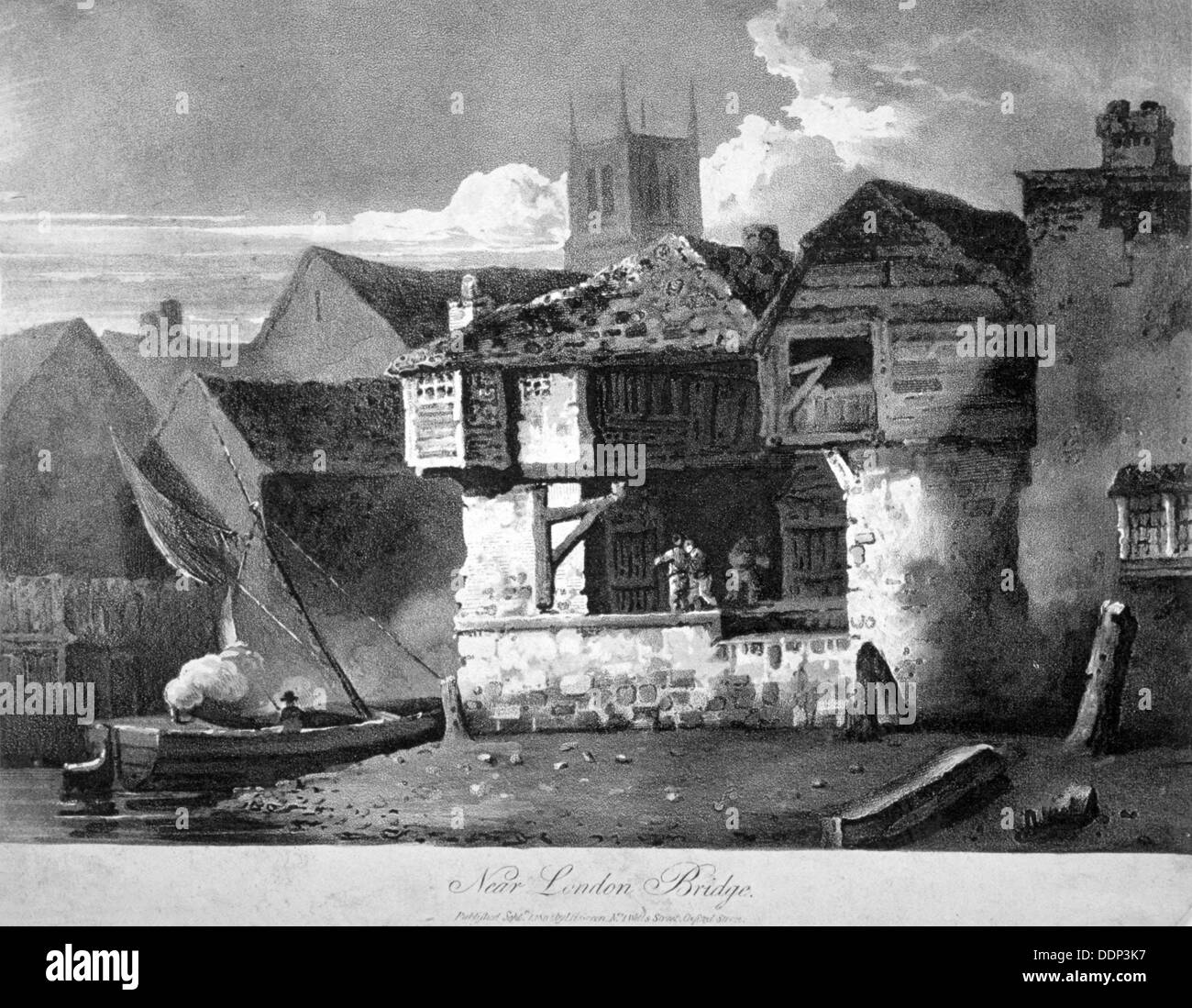 Boats near dock in Black and White Stock Photos & Images - Alamy