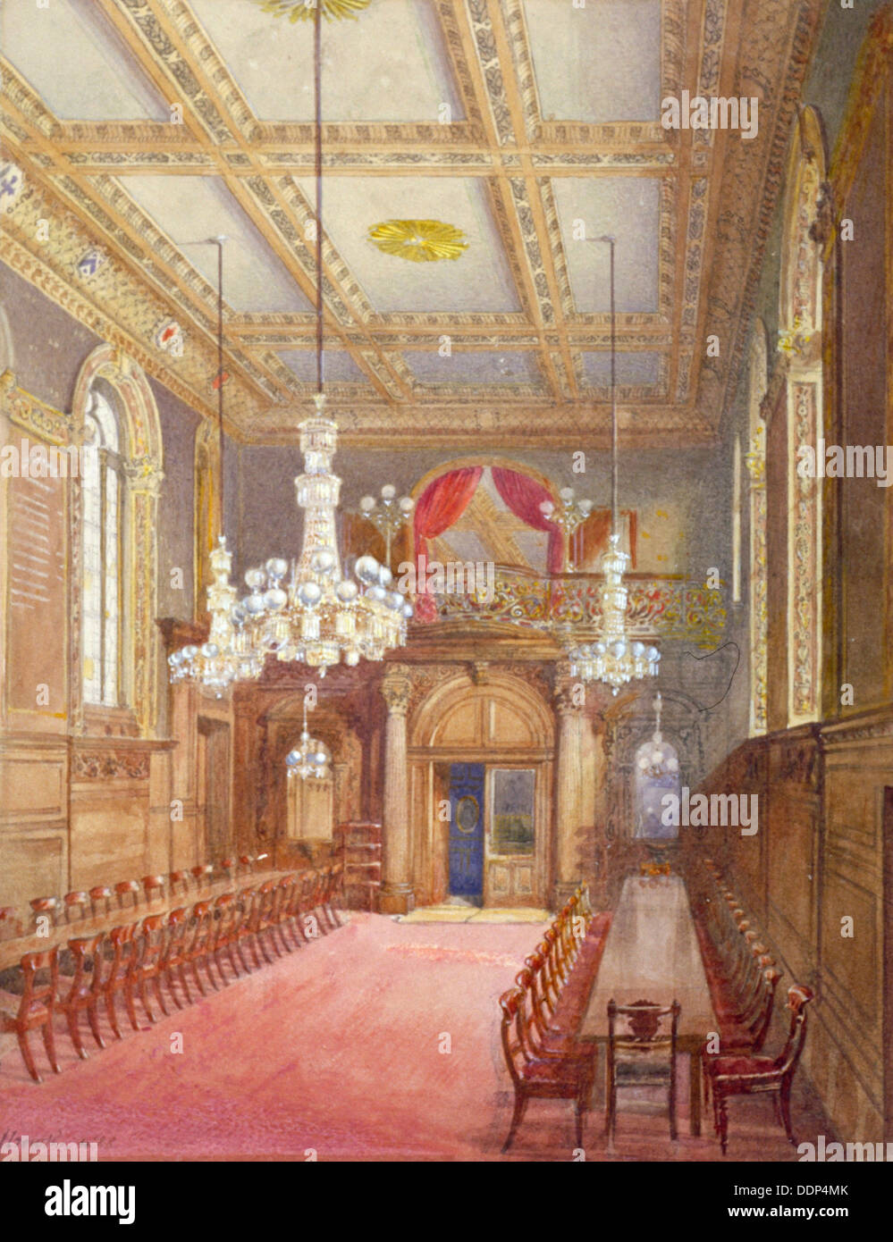 Interior of the Vintners' Hall, Upper Thames Street, London, 1888 ...