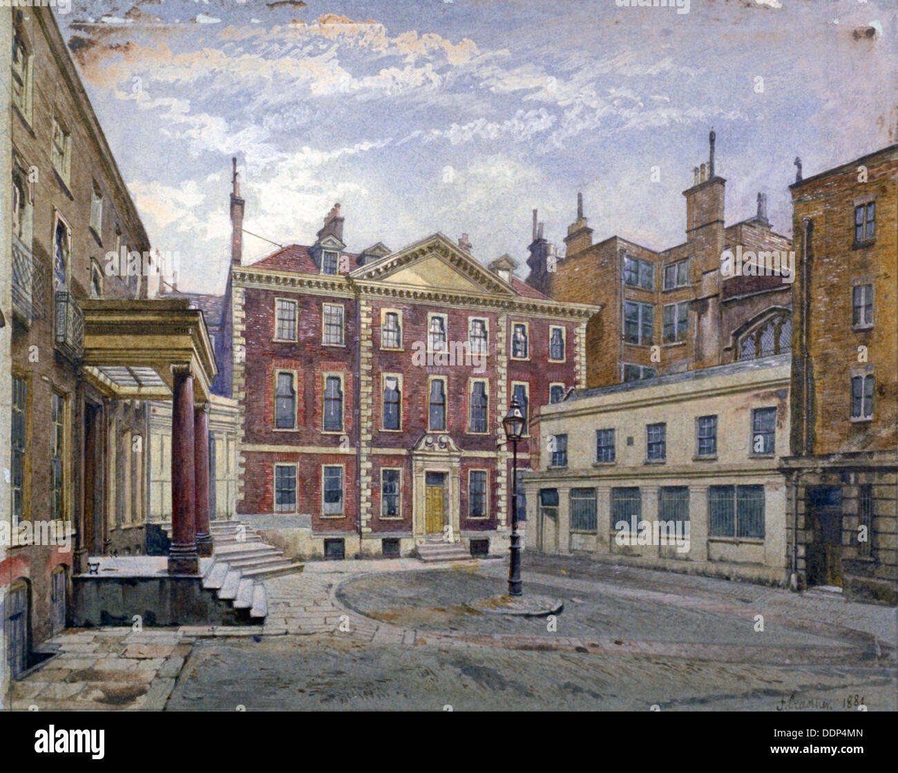 Austin Friars Street, City of London, 1881. Artist: John Crowther Stock ...