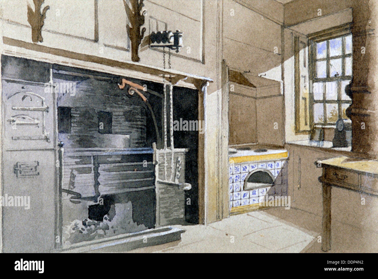 Kitchen range and Dutch oven, no 21 Austin Friars Street, City of ...