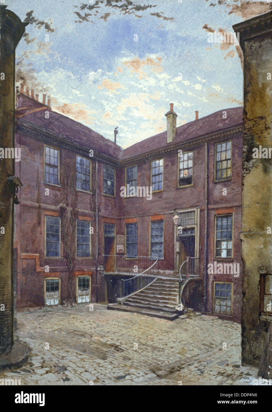 View of an old house in Great Winchester Street, City of London, 1880 ...