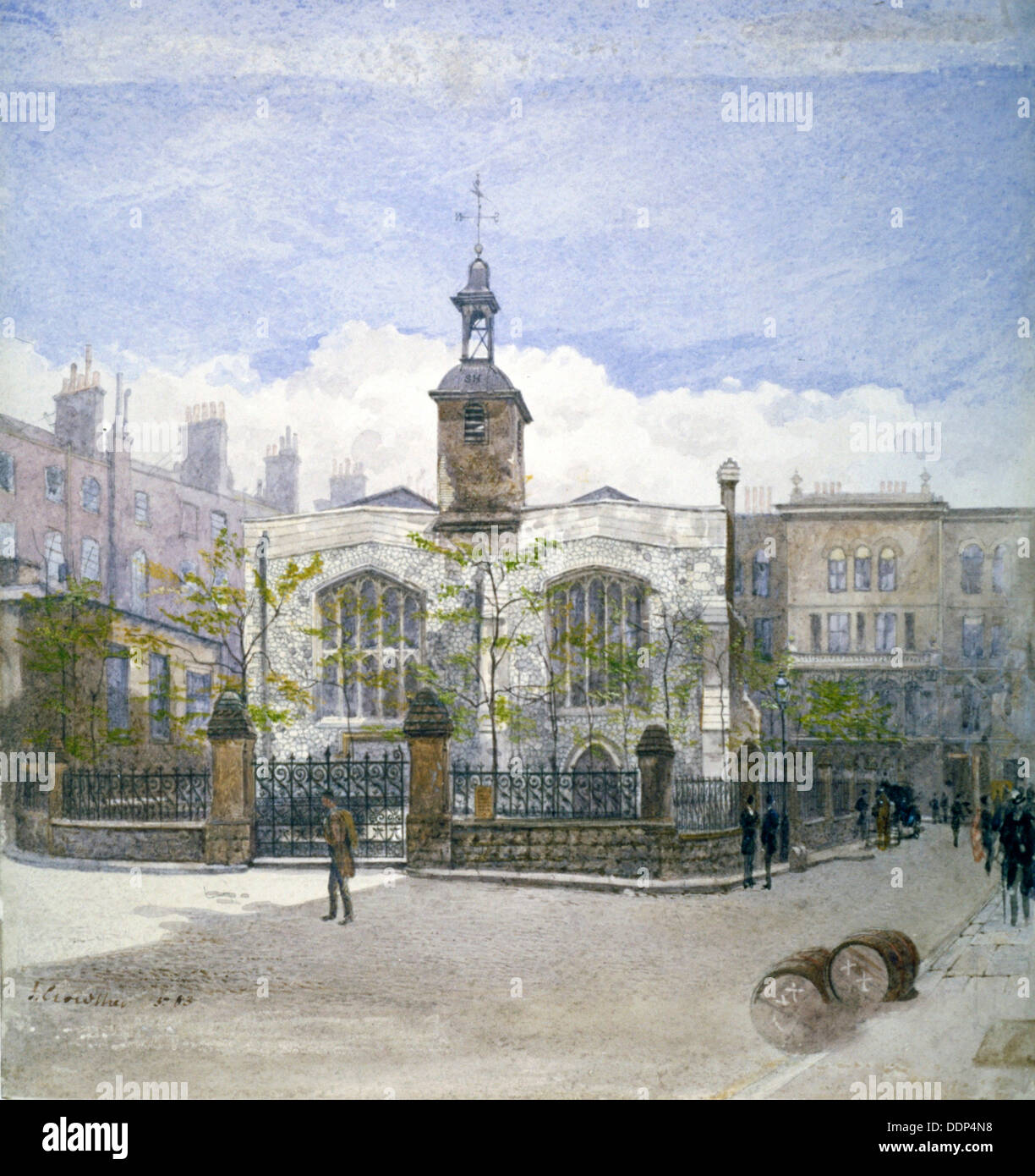 View of St Helen's Church, Bishopsgate, City of London, 1883. Artist ...