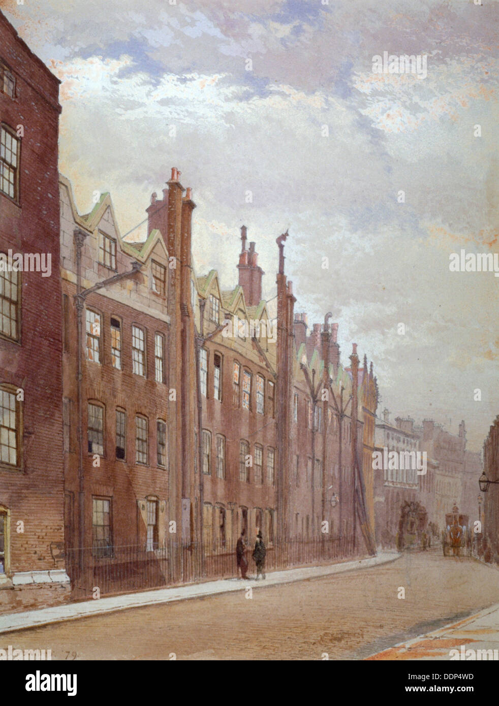 Old Buildings, Lincoln's Inn, London, 1879. Artist: John Crowther Stock ...