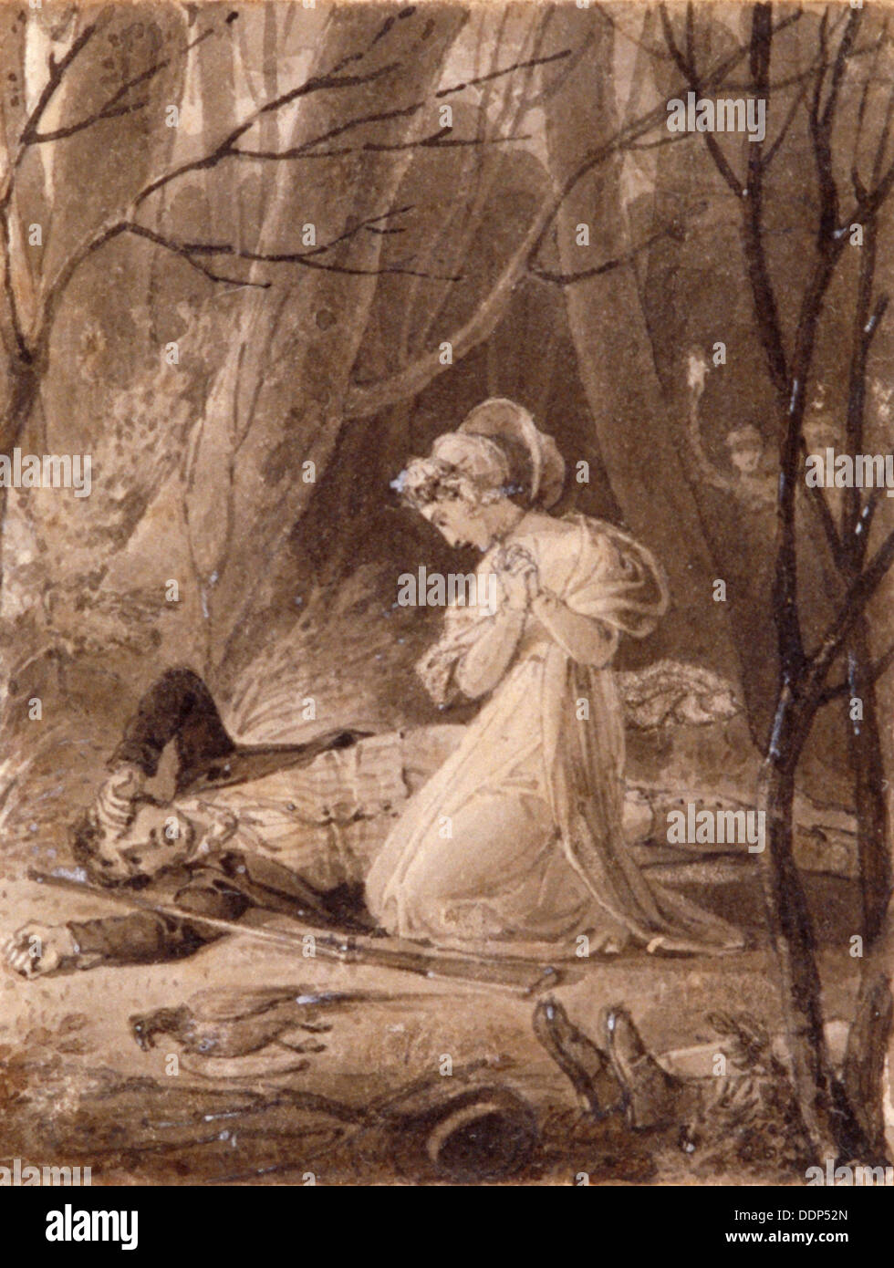 Scene from George Crabbe's Tales of the hall, 19th century. Artist ...
