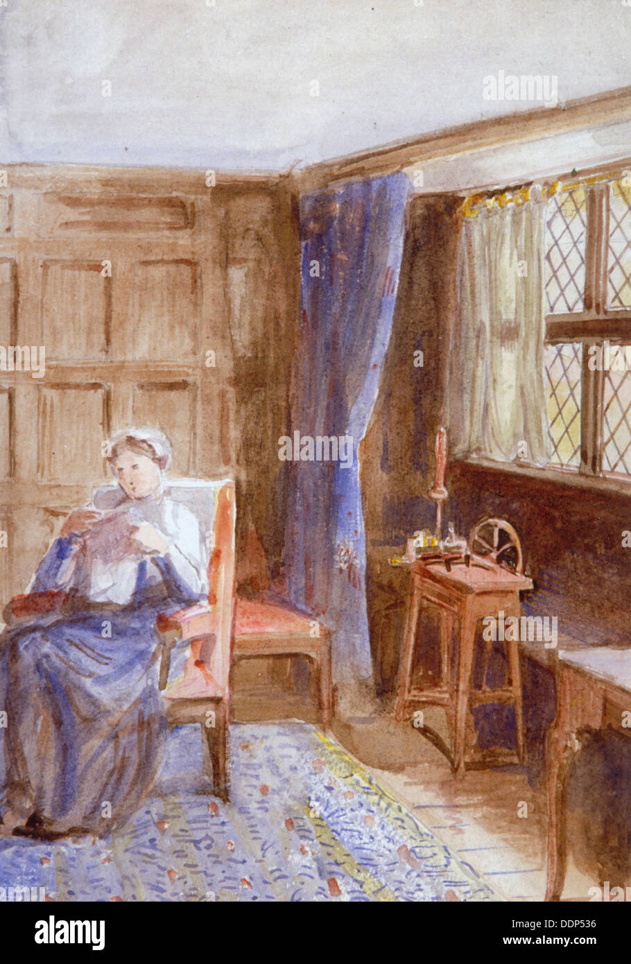 19th century woman reading library hi-res stock photography and images ...