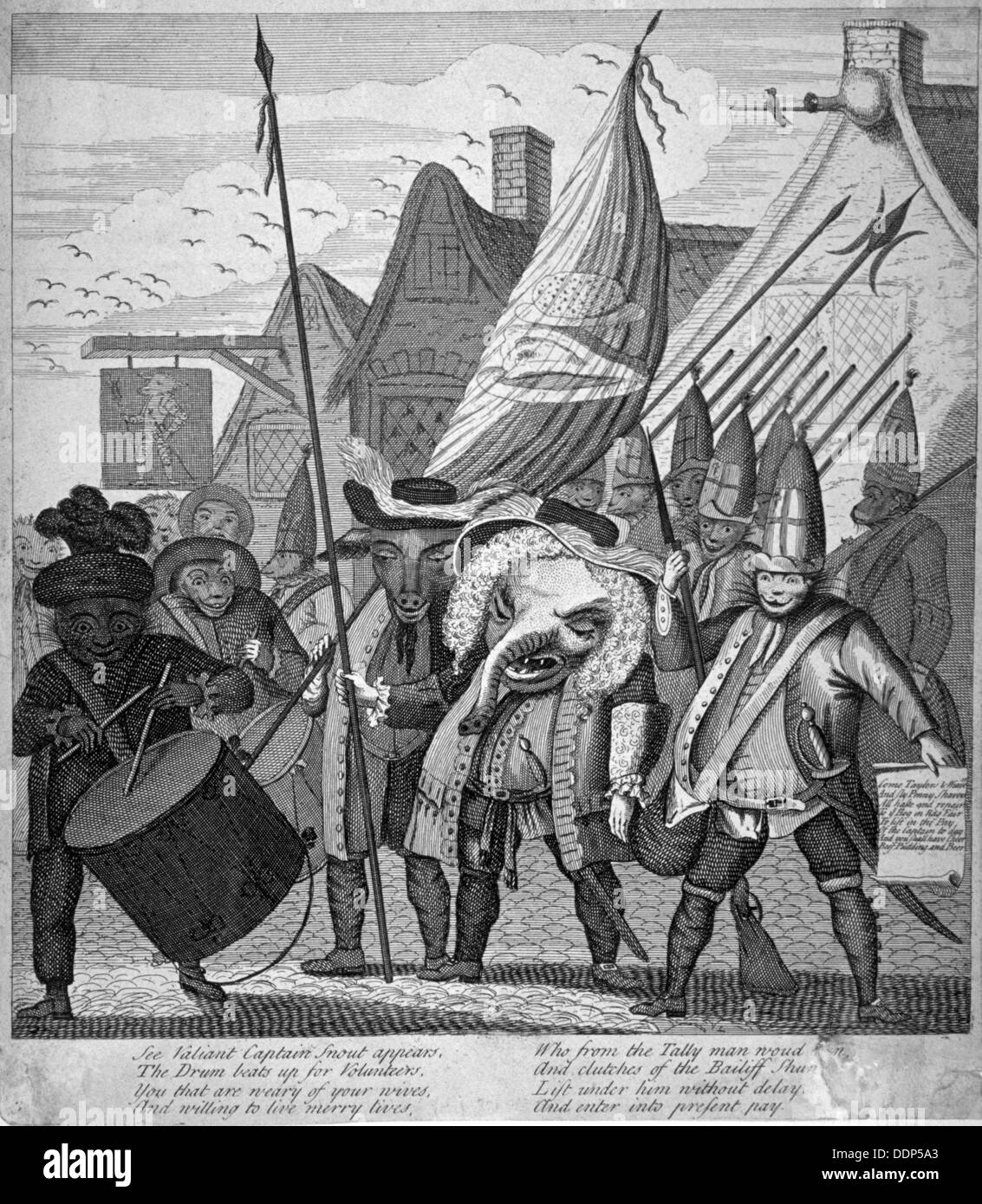 Clements Hill and Southwark Grenadiers, London, 1749. Artist: Anon ...