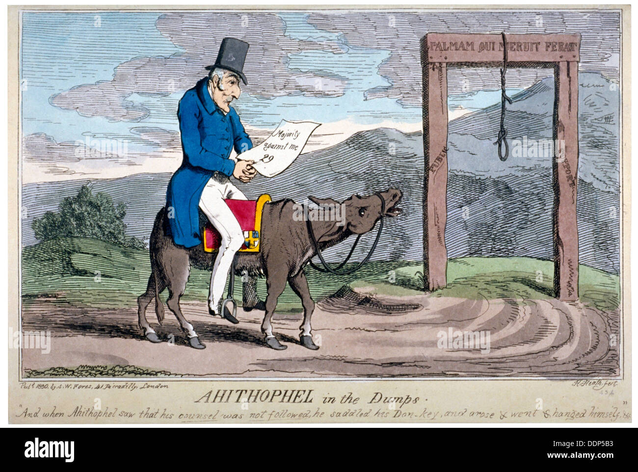 'Ahithophel in the dumps', 1830. Artist: Henry Heath Stock Photo - Alamy