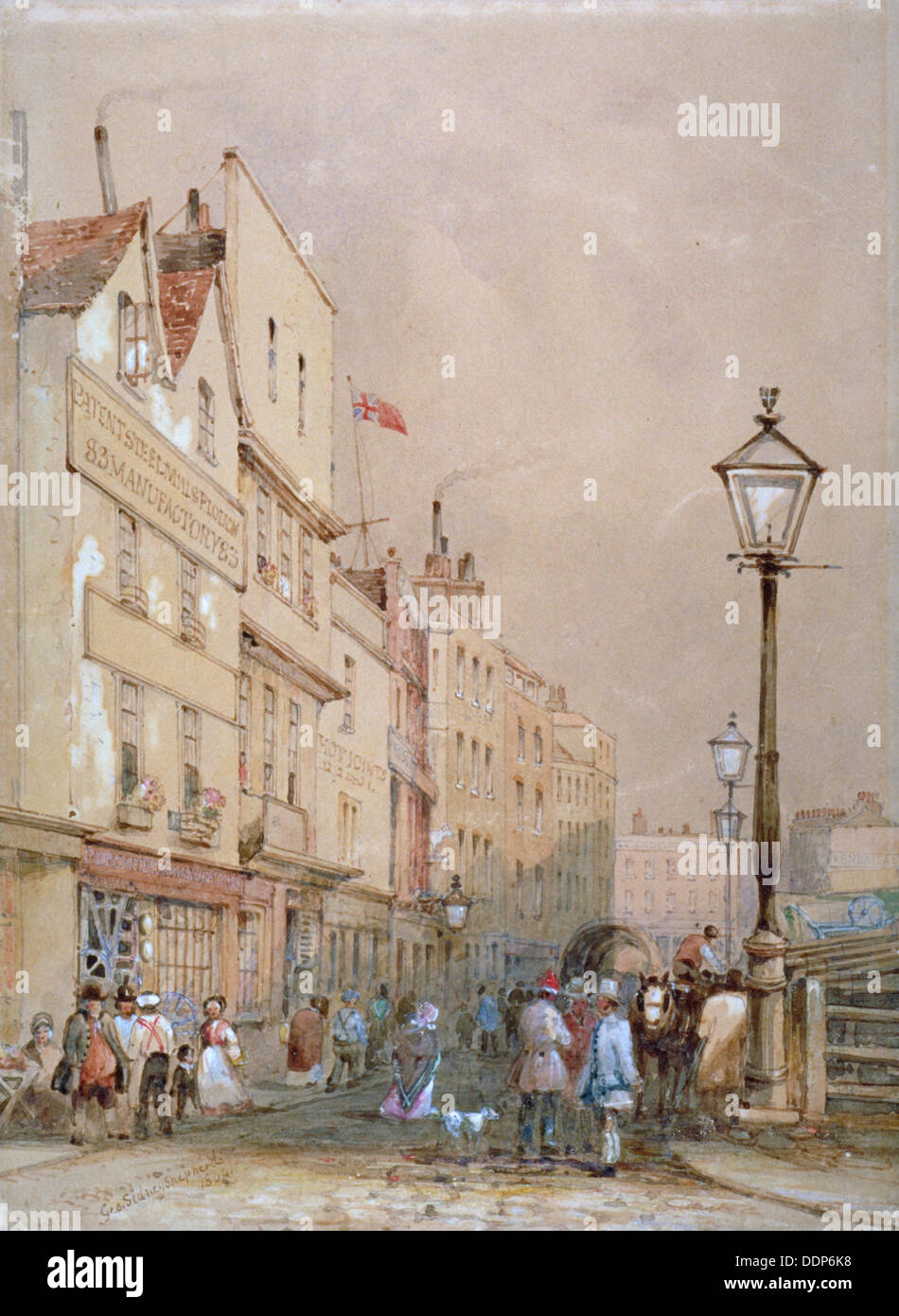 View of Smithfield Market, City of London, 1844. Artist: George Sidney ...