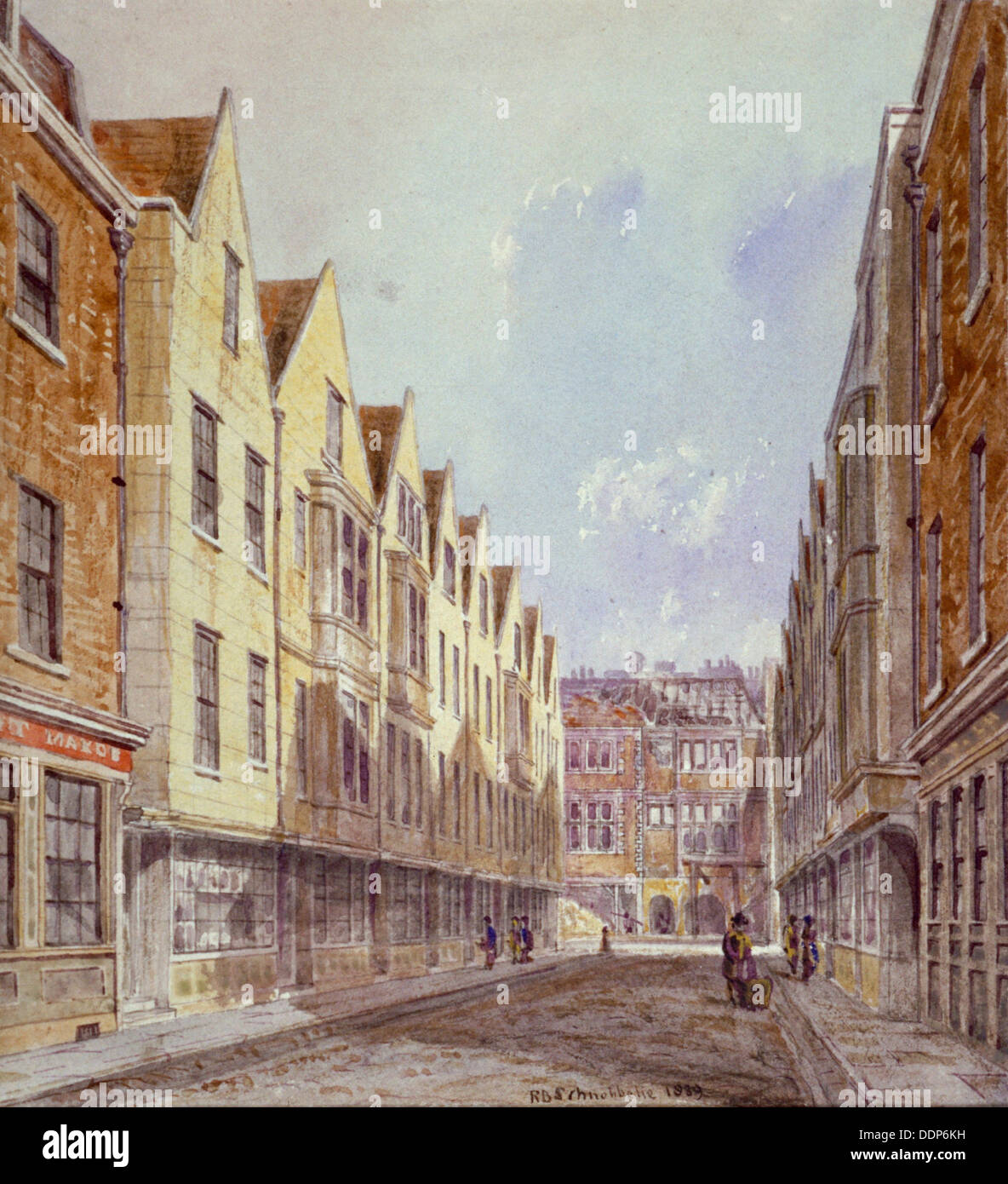 View of Great Winchester Street with Winchester Place visible in the ...