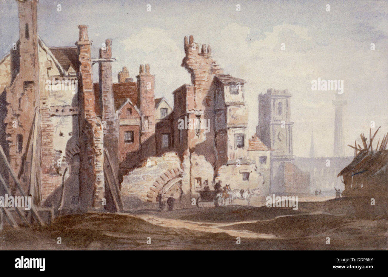 Demolition of old houses near Walbrook to make way for King William ...