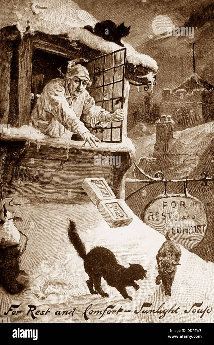 Sunlight Soap Advertisement Victorian period Stock Photo - Alamy